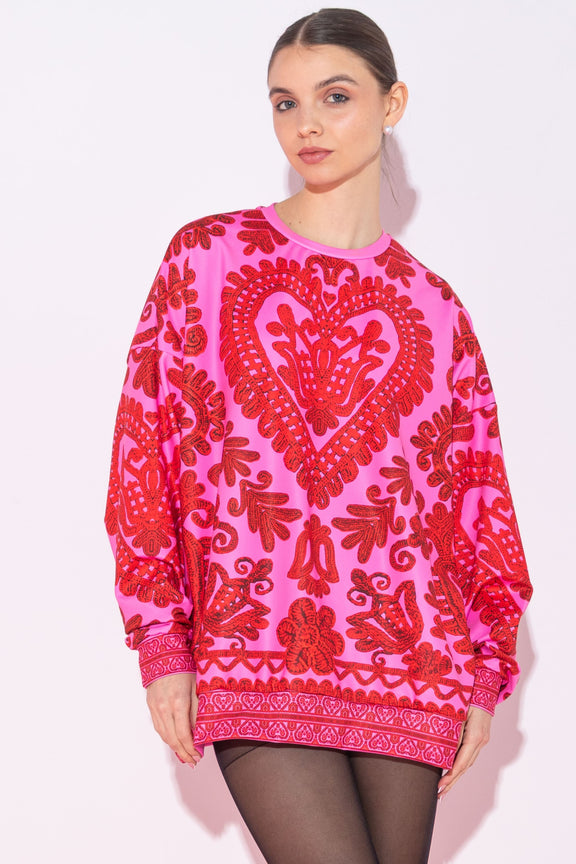 Boogie Pink Kalotaszeg sweater – Sugarbird